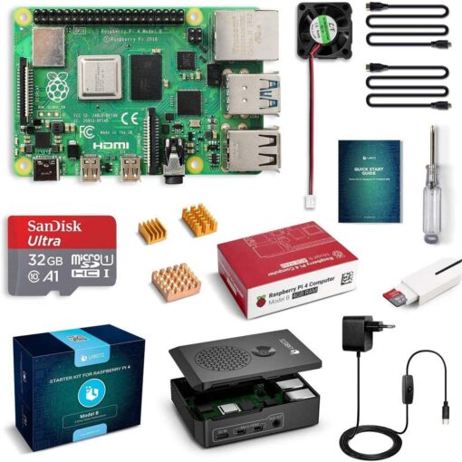 LABISTS Raspberry Pi 4 Model B 4GB RAM Starter Kit, RPi Barebone con ...