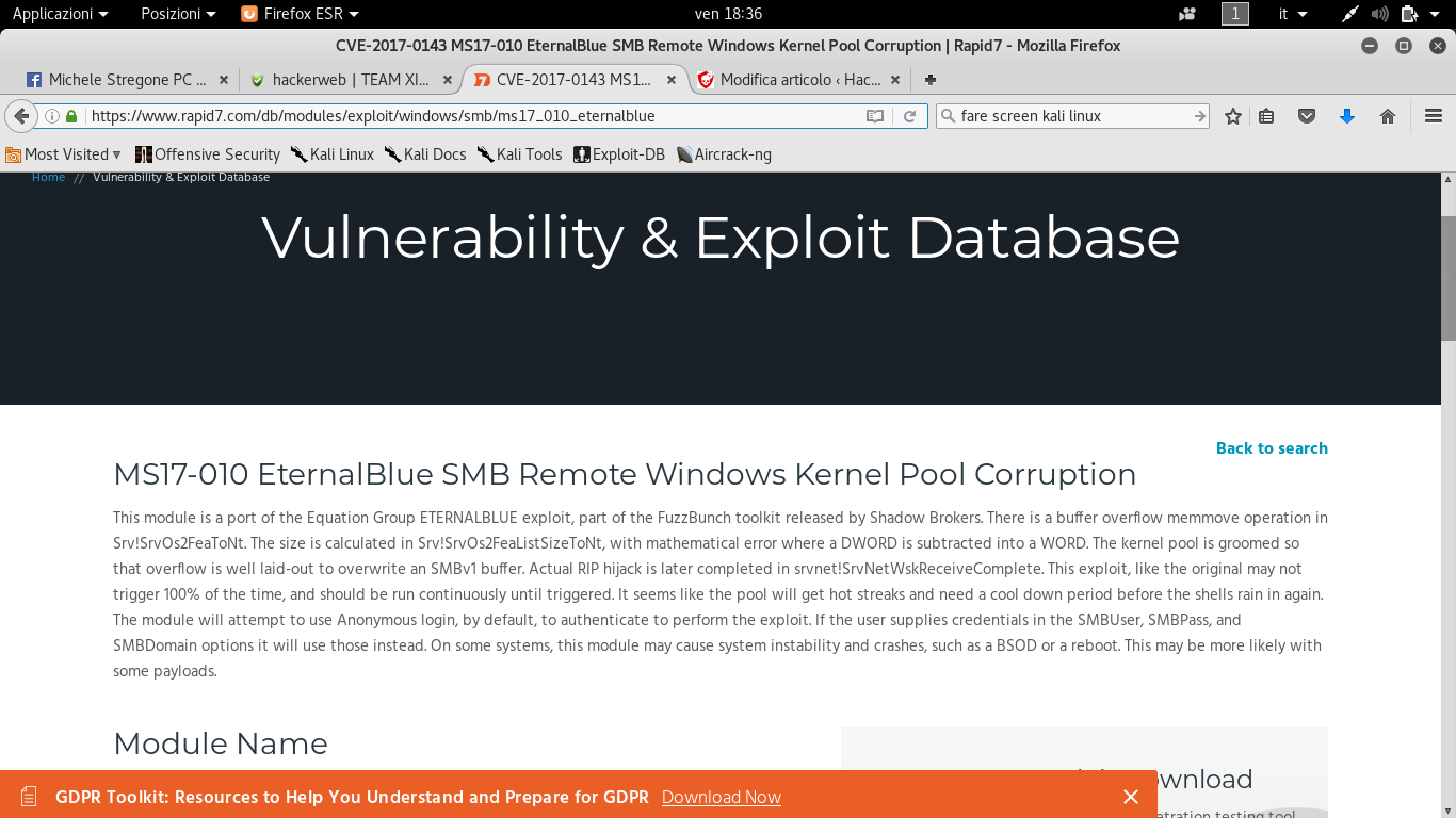 EternalBlue Exploit Trafugato alla NSA – Come Usarlo! | Hacker Web Security EternalBlue Exploit Trafugato alla NSA – Come Usarlo! | Hacker Web Security
