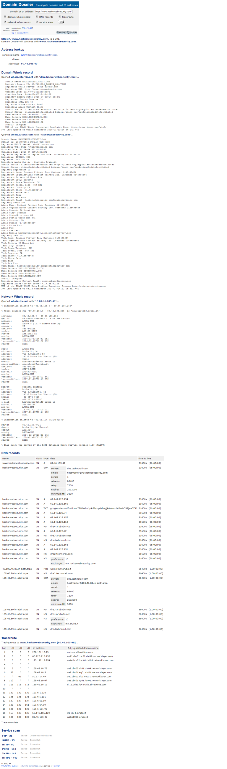 Come Investigare Un Sito Web Hacker Web Security