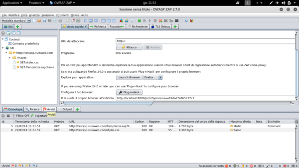 Ispezione Manuale Con Owasp Zap Hacker Web Security