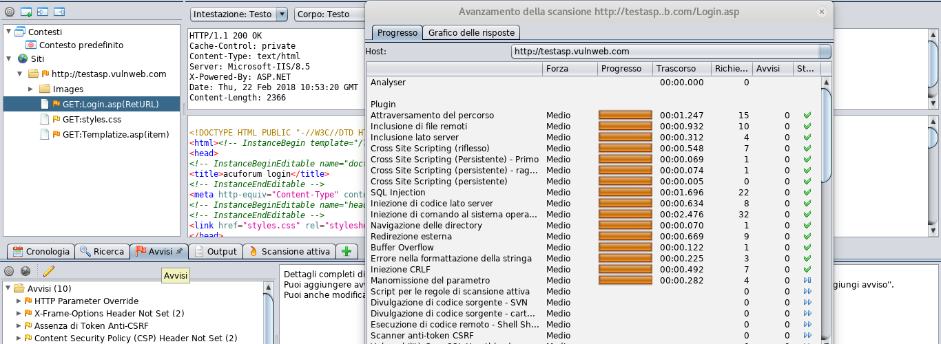 Ispezione Manuale Con Owasp Zap Hacker Web Security